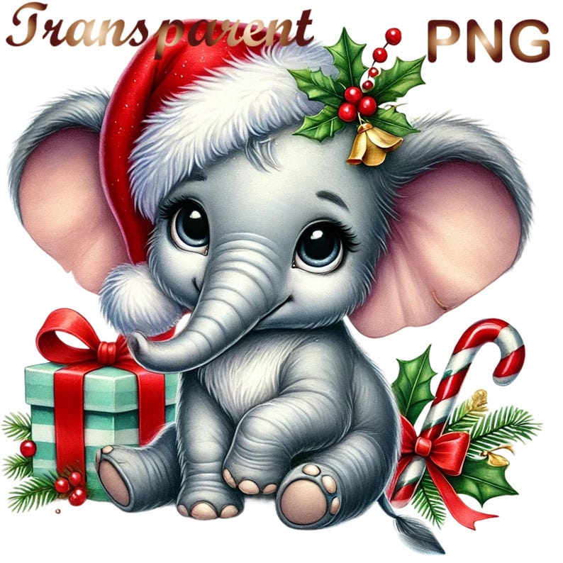 70 Png,cute Christmas Animals Clipart Bundle,winter Animals Clipart ...