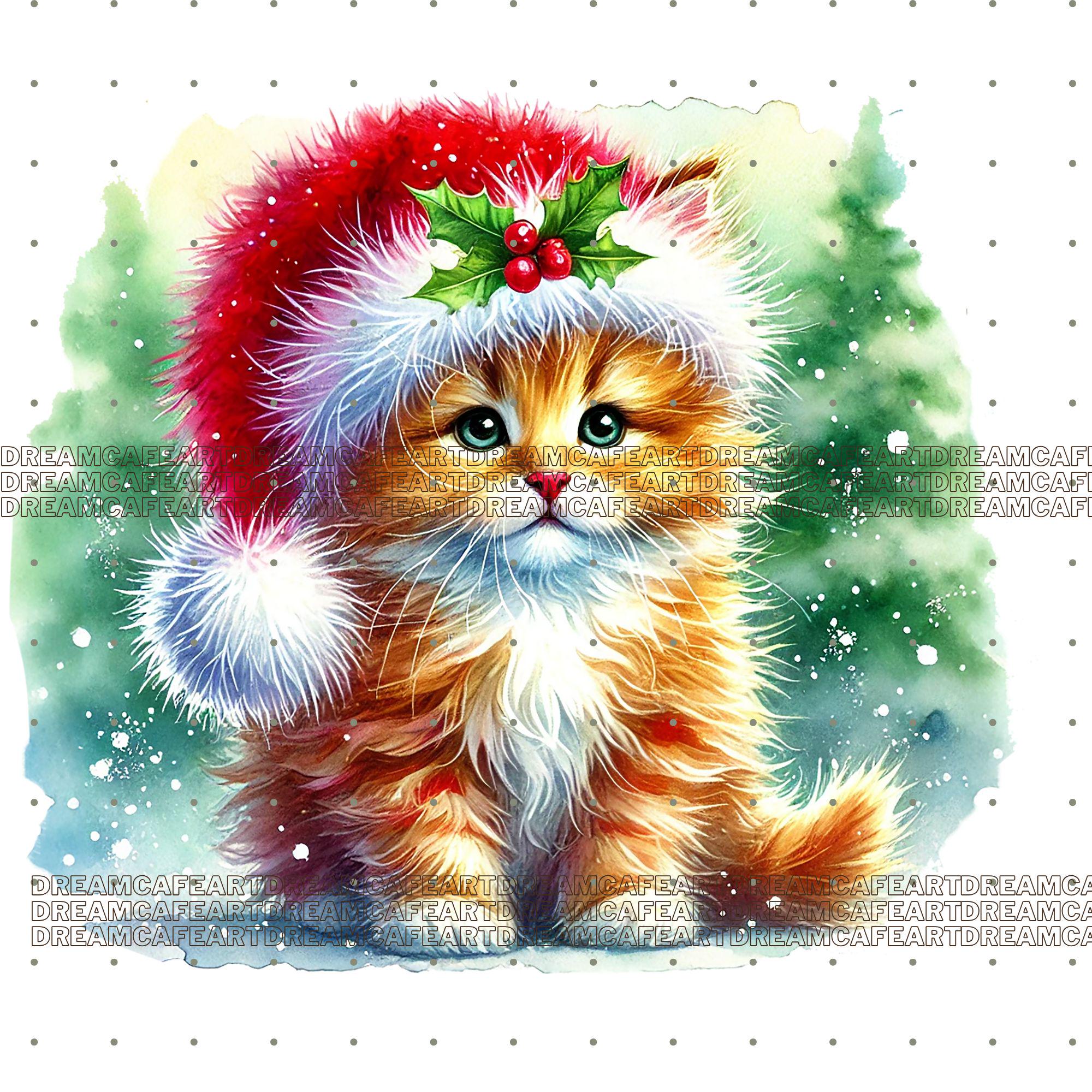 21 PNG Set 8 Christmas Kitten Clipart Bundle, Meowy Christmas Clipart ...