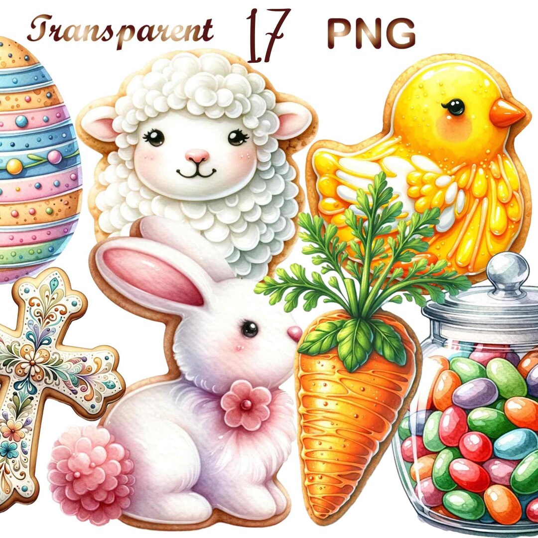 17 Easter Cookie Clipart, Easter Cookies Clipart, Easter Clipart, Eggs ...