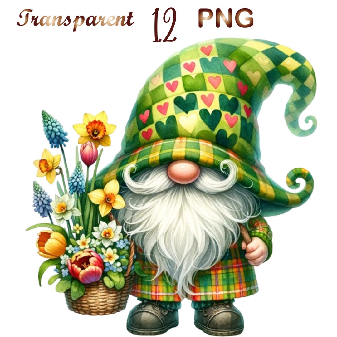 12 Gnome Clipart Bundle, Gnome Clipart, Gnome Png, Gnome Graphics ...