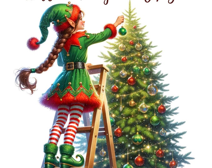 Cheeky Elf Clipart, Christmas Elf, Sublimation Printing Bundle ...