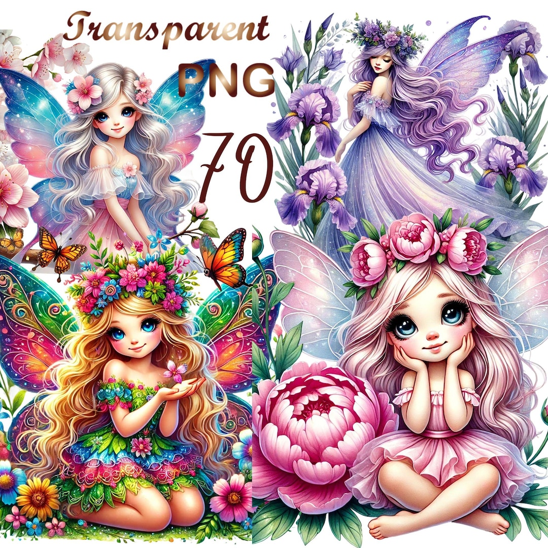 70 PNG, Spring Fairies Clipart, Enchanting Spring Fairy Graphics ...