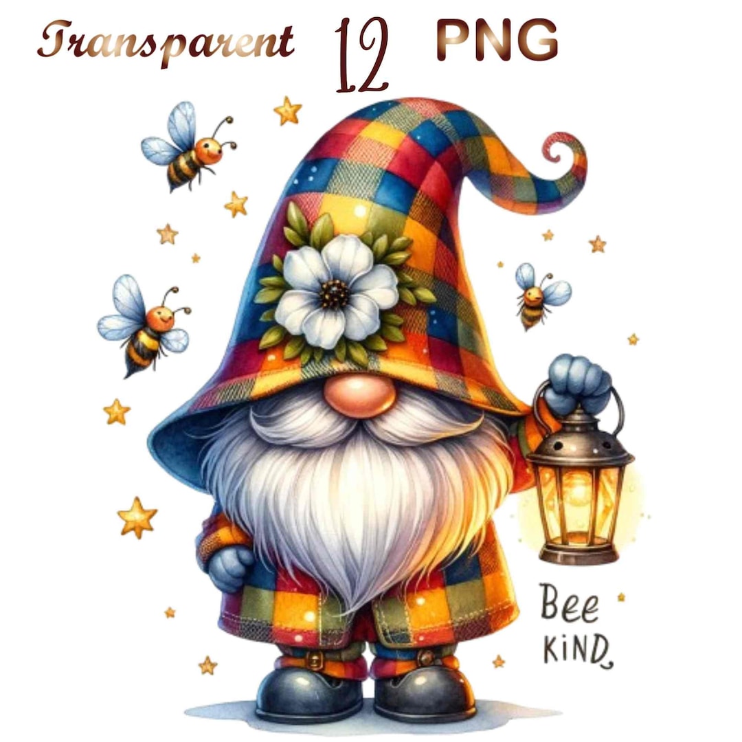 12 Bee Kind Gnome Png, Bee Happy Gnome Png, Bee Gnome Png, Gnome Png ...