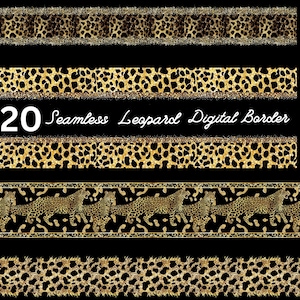 20 PNG, Black Gold Leopard Seamless Border,cheetah Pattern,gradient ...