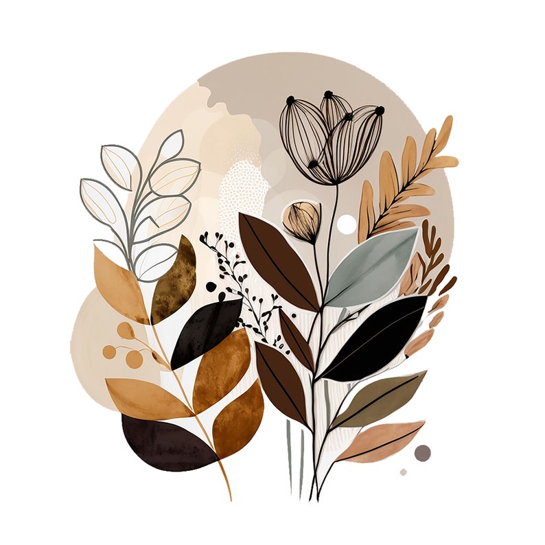 9 Boho Flowers Clipart Boho Clipart Jpgs Commercial Use - Etsy