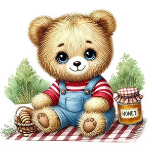 47 Png,teddy Bear Honeybee Clipart Bundle,teddy Bear Clipart Bundle ...