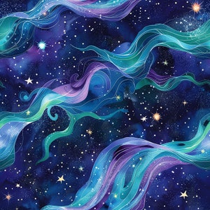 70 Seamless Northern Lights Print,seamless Northern Lights Design ...