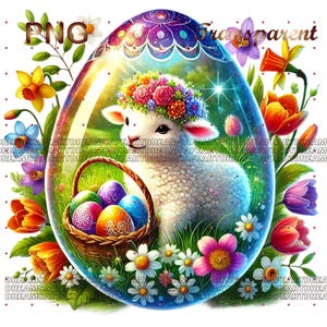 44 PNG Set 4 Easter Eggs Clipart Bundle, Festive Easter Eggs Graphics ...