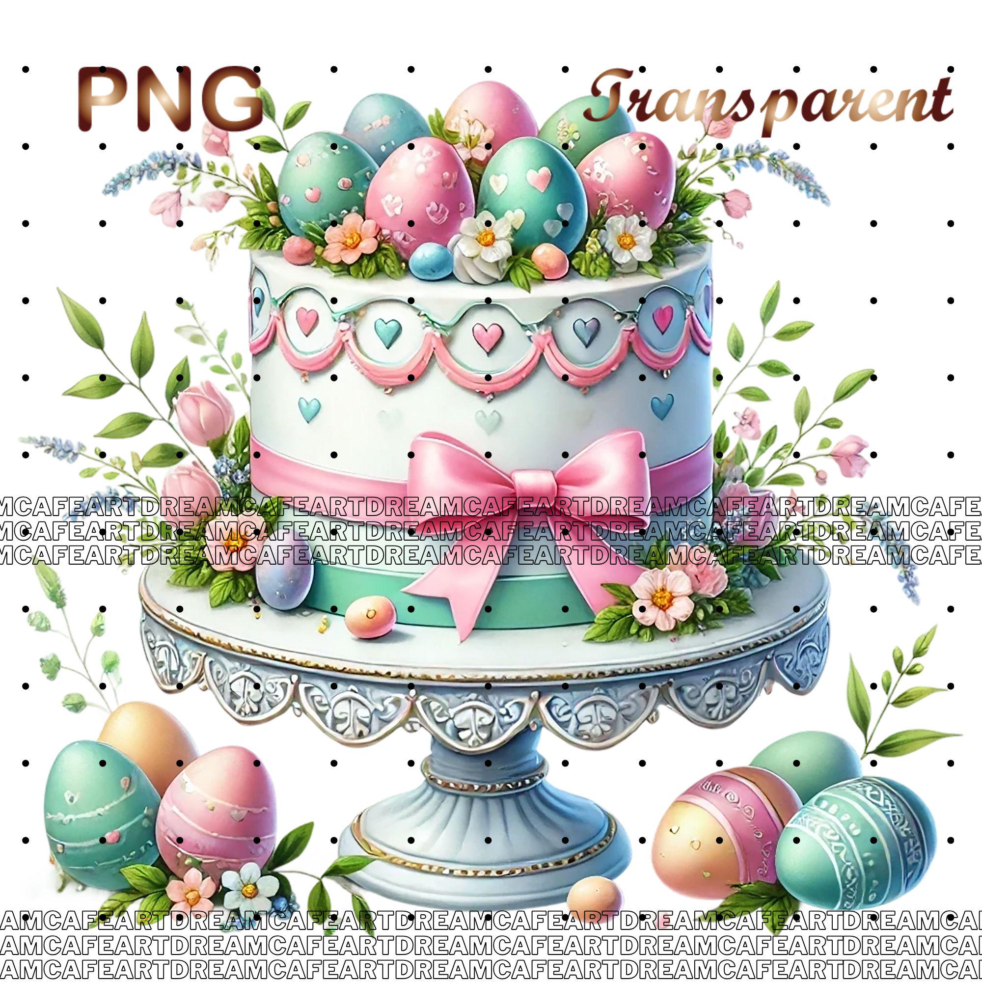 35 PNG Set 1 Easter Clipart Bundle, Spring Holiday Llustrations Designs ...
