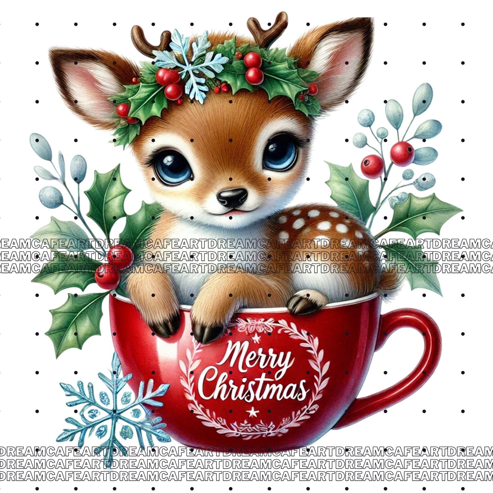24 PNG Set 2 Christmas Reindeer Clipart Bundle, Festive Reindeer ...