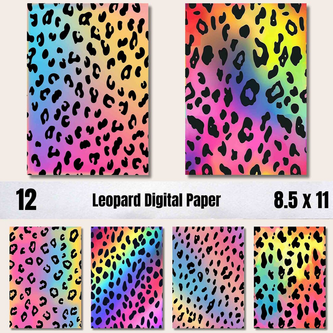 12 Printable Leopard Print Digital Paper,jpgs,leopard Background ...