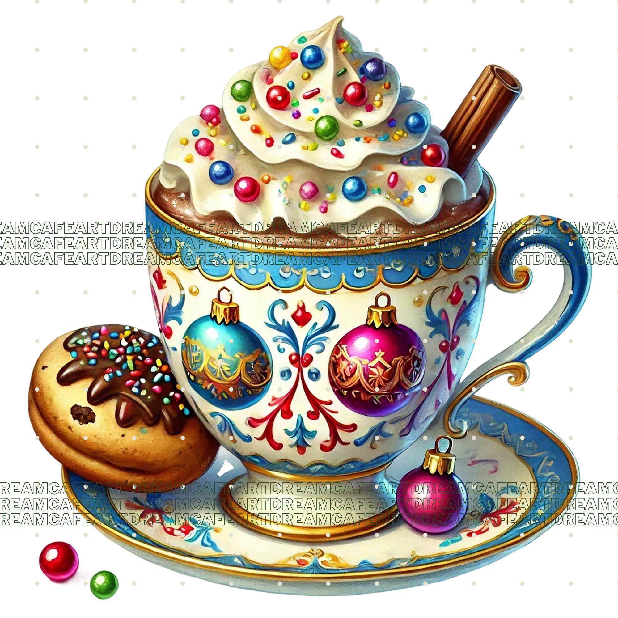 Christmas Drinks Clipart Bundle, 94 PNG Set 3 Festive Beverage ...