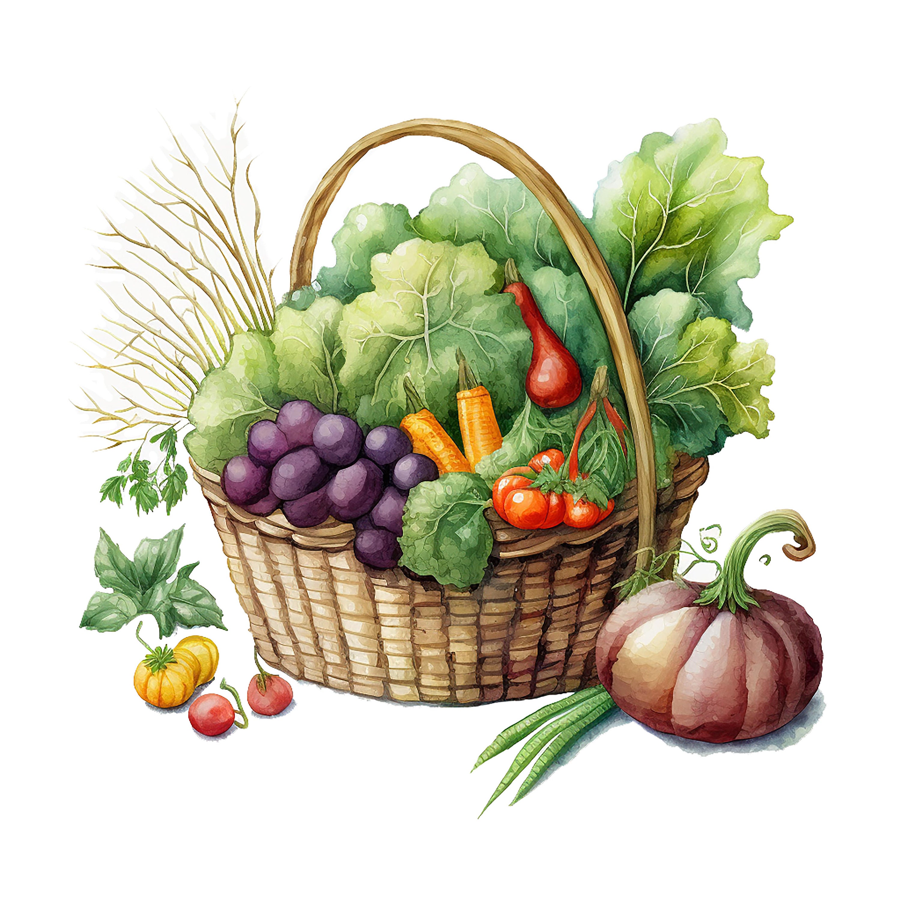 Vegetable Basket Clip Art