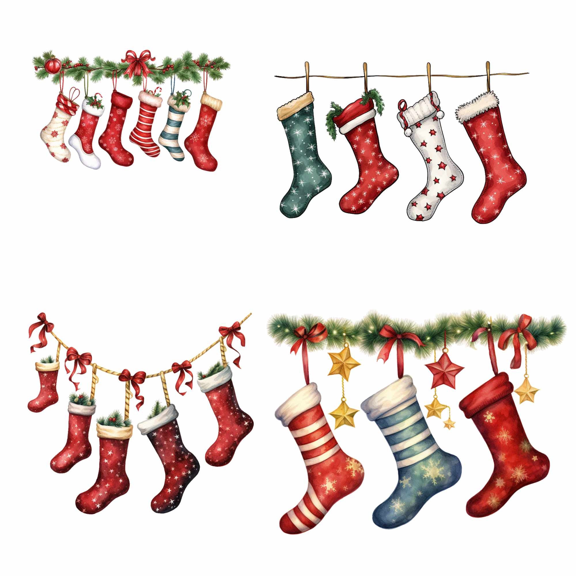 Christmas Stocking Border Clip Art