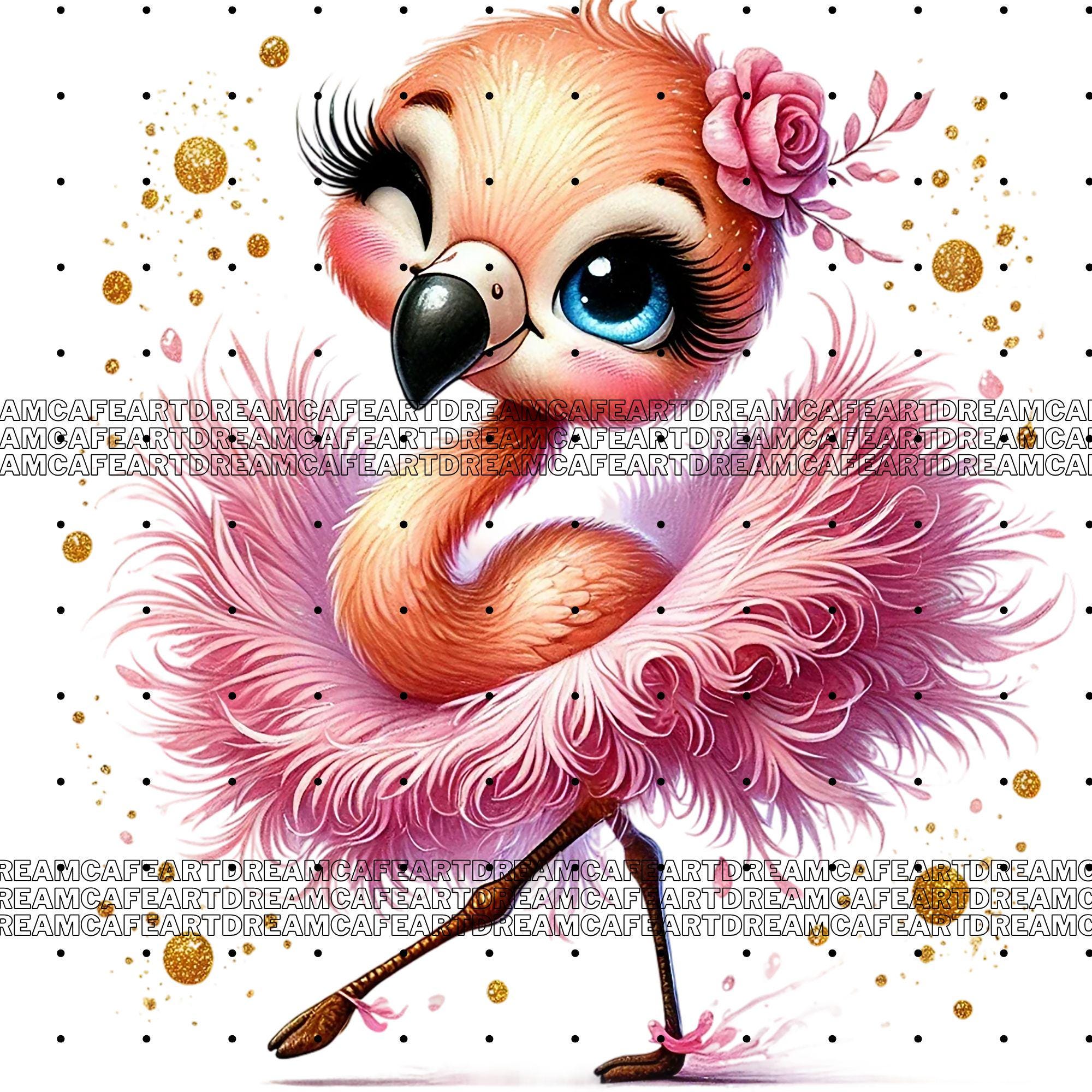 30 PNG Set 2 Flamingos Clipart Bundle, Cute Pink Birds Graphics Designs ...