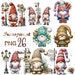 77 PNG, Watercolor Festive Gnomes Collection Clipart, Christmas Gnomes ...