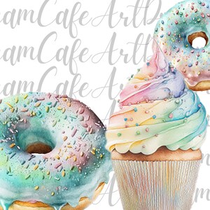 Watercolor Pastel Easter Treats Clipart Easter Eggs PNG Digital Image ...