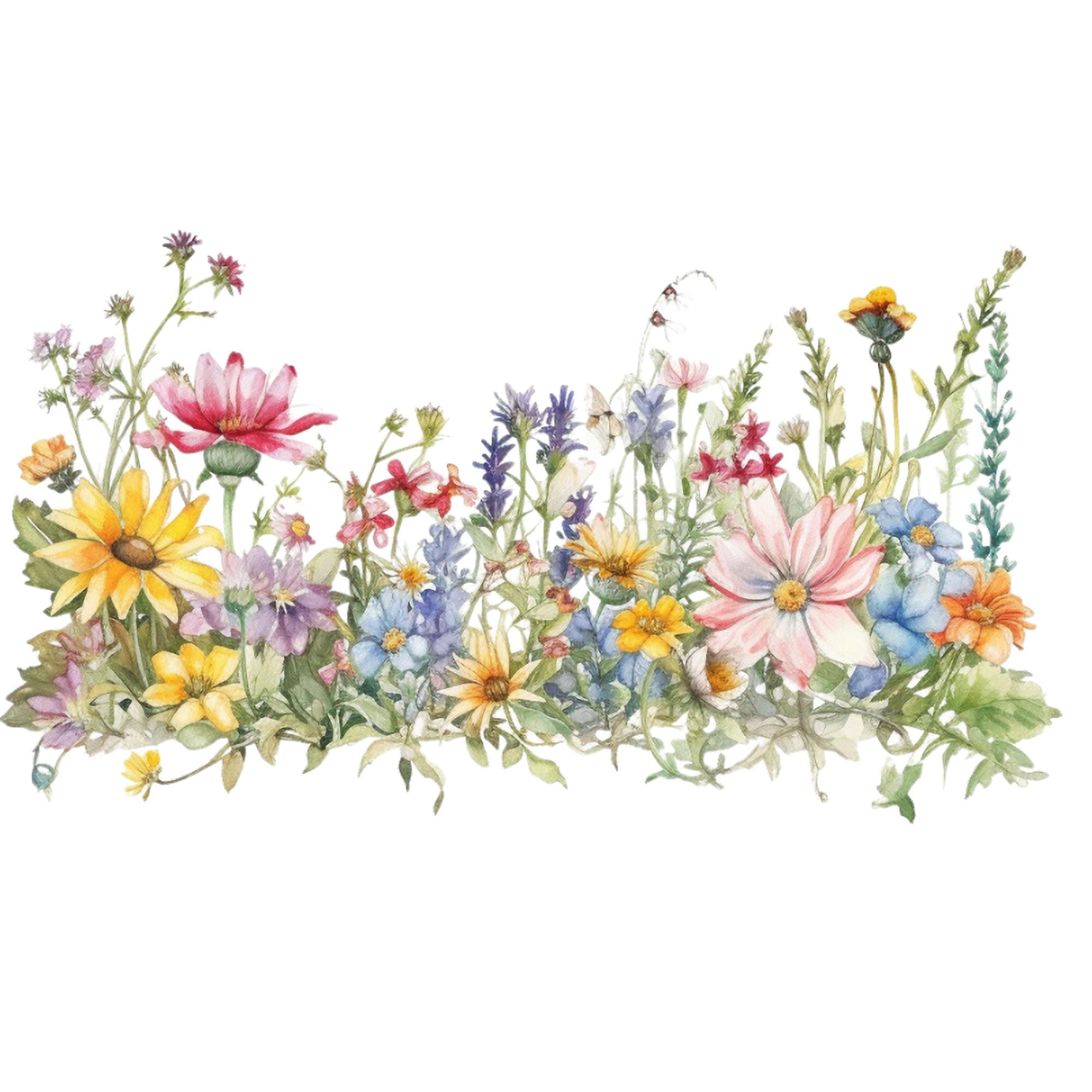 Horizontal Flower Border Clipart
