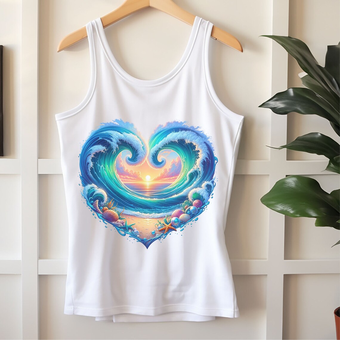 1 PNG, JPG, Beach Heart Png, Beach Heart Sublimation Design, Summer ...