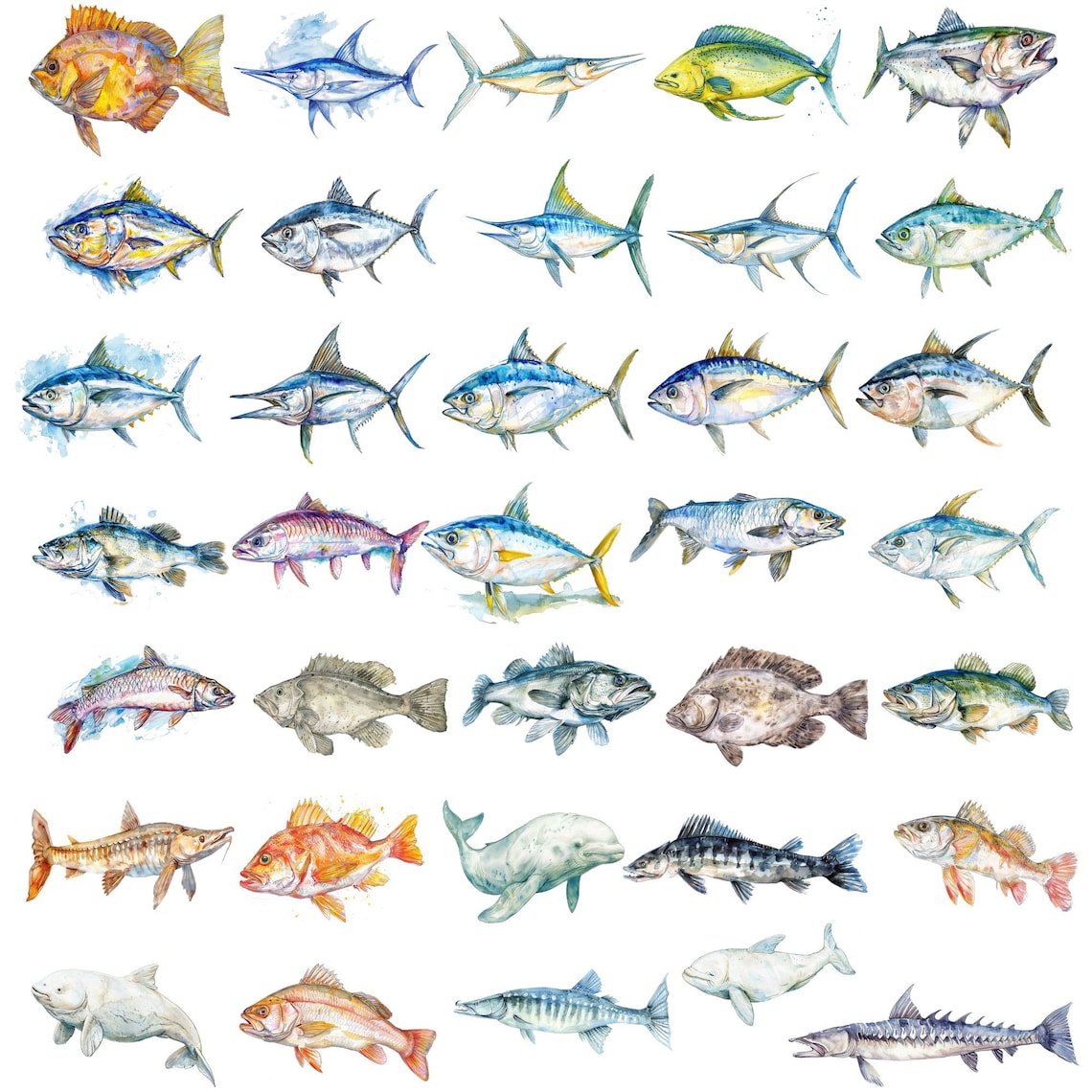 230 PNG, Fish Clipart Collection Bundle, Transparent Images Featuring ...