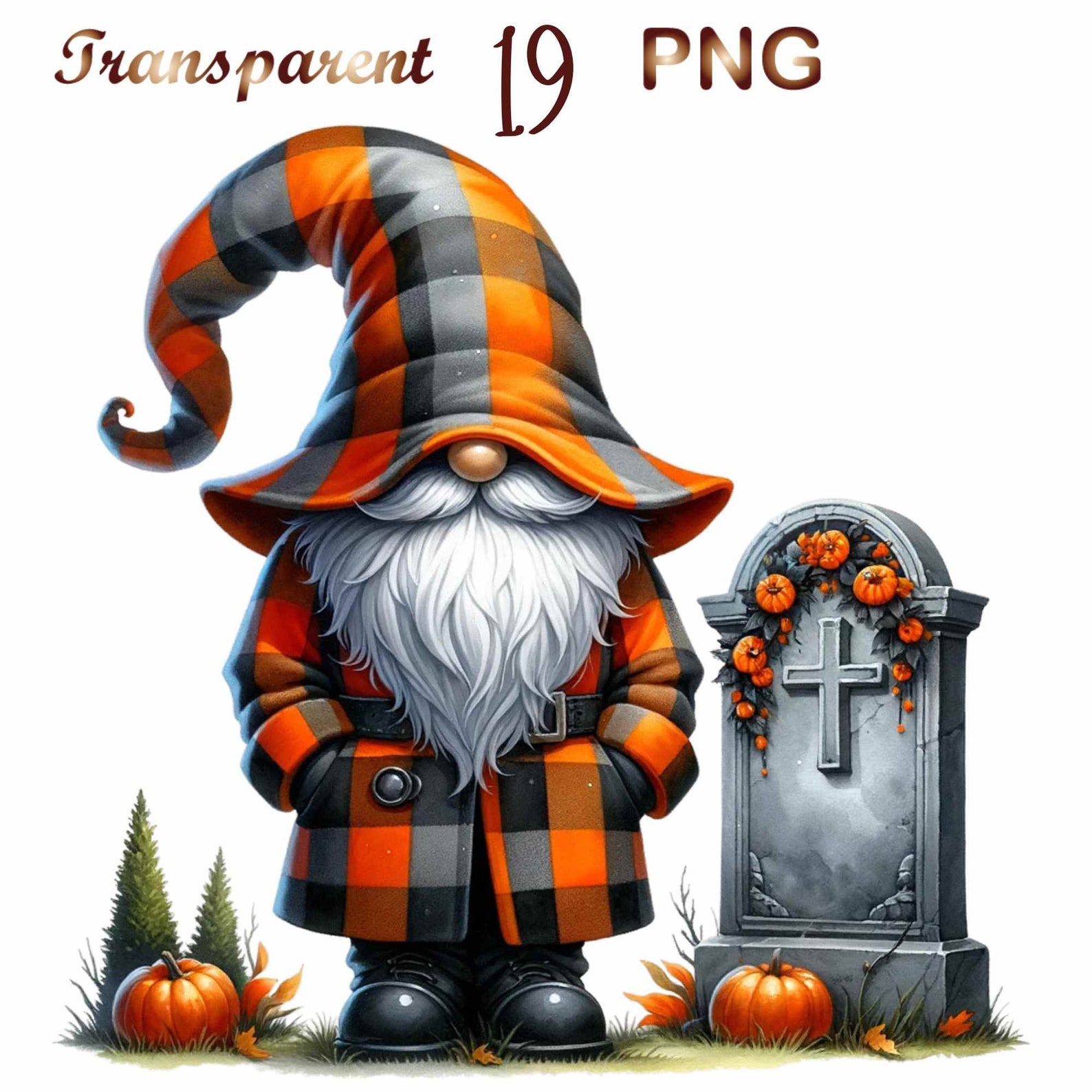 19 Gnome Halloween Clipart,gnome Clipart Bundle, Autumn Gnome Png ...