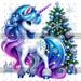 30 PNG Christmas Unicorns Clipart Bundle, Set 5, Festive Unicorn ...