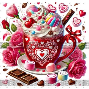 47 PNG Set 3 Sweet Chocolates Valentine's Day Clipart Bundle, Valentine ...