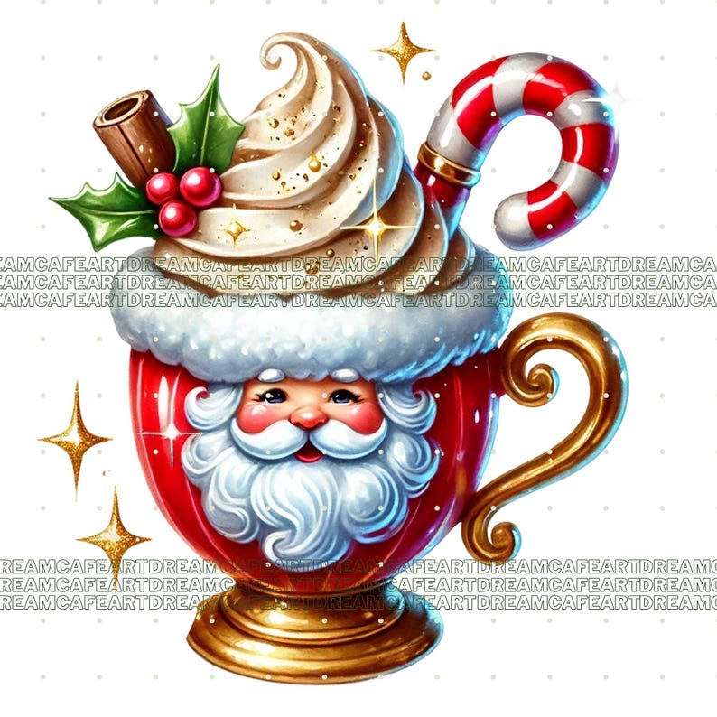 Christmas Drinks Clipart Bundle, 94 PNG Set 3 Festive Beverage ...