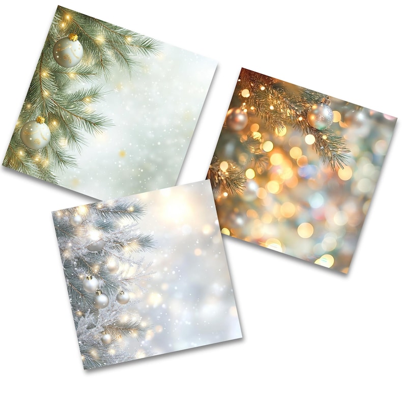 260 Jpgs Christmas Bokeh Digital Backdrops, Christmas Digital Backdrops ...