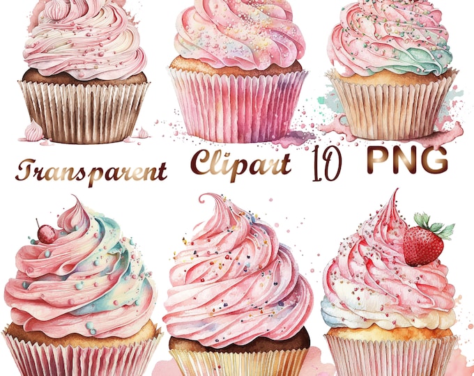 Cupcake Clipart, Cupcakes Png, Baking Clipart, Digital Download. - Etsy ...