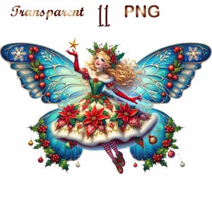 11 Christmas Fairy Clipart Bundle Png,christmas Fairy Png,fairy ...