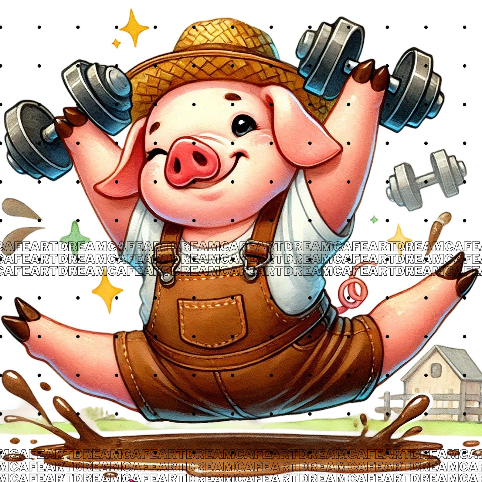 42 PNG Pigs Clipart Bundle, Cute Adorable Piggy Graphics Designs, Farm ...