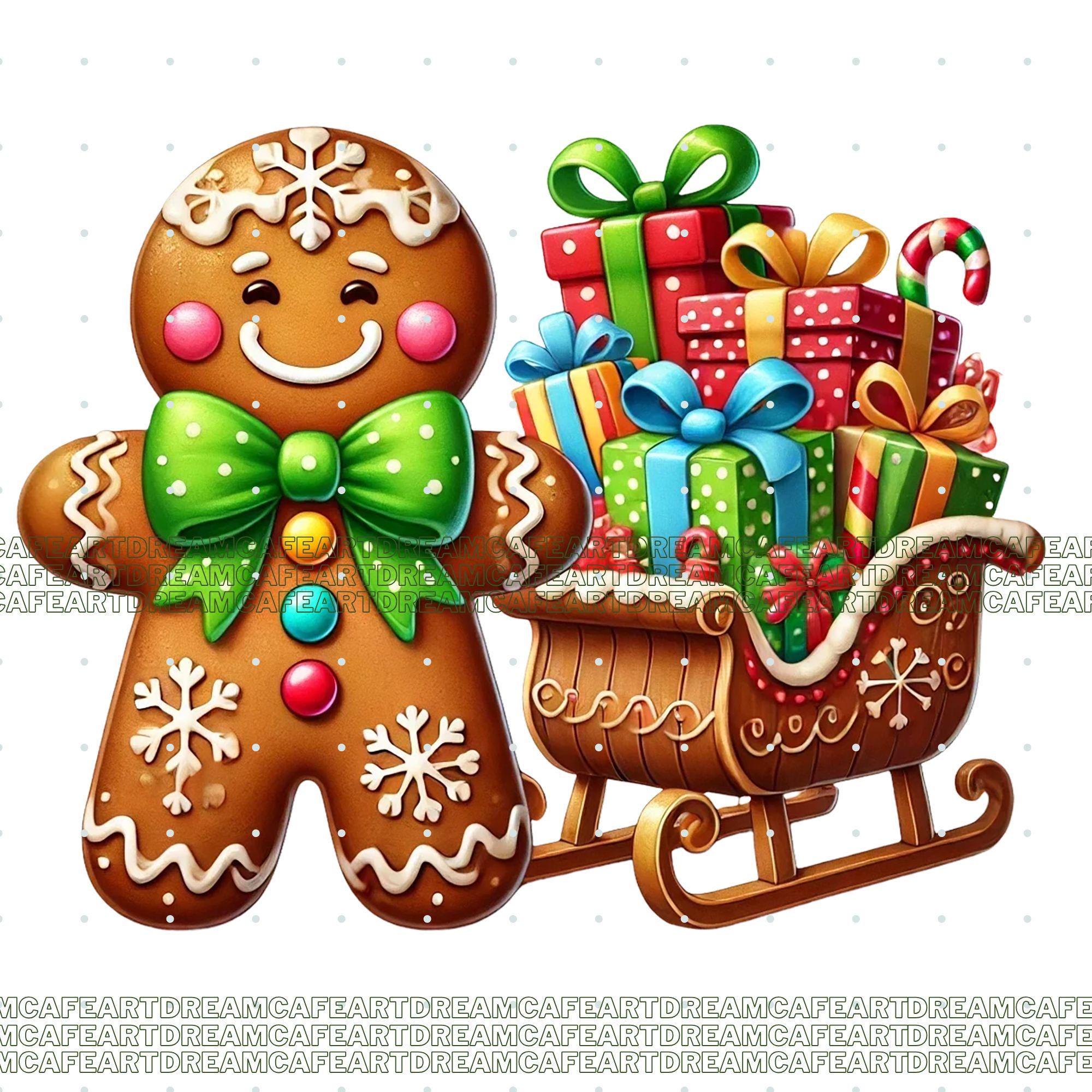 23 PNG, Gingerbread Man Clipart Bundle, Christmas Clipart, Festive ...