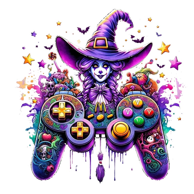 35 PNG, Game Controller Halloween Clipart Bundle, Halloween Clipart ...