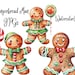 21 Gingerbread Man Clipart, Set 2, High Quality Jpgs,digital Download ...
