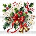 30 PNG Christmas Holly & Mistletoe Clipart Bundle, Set 2, Festive ...