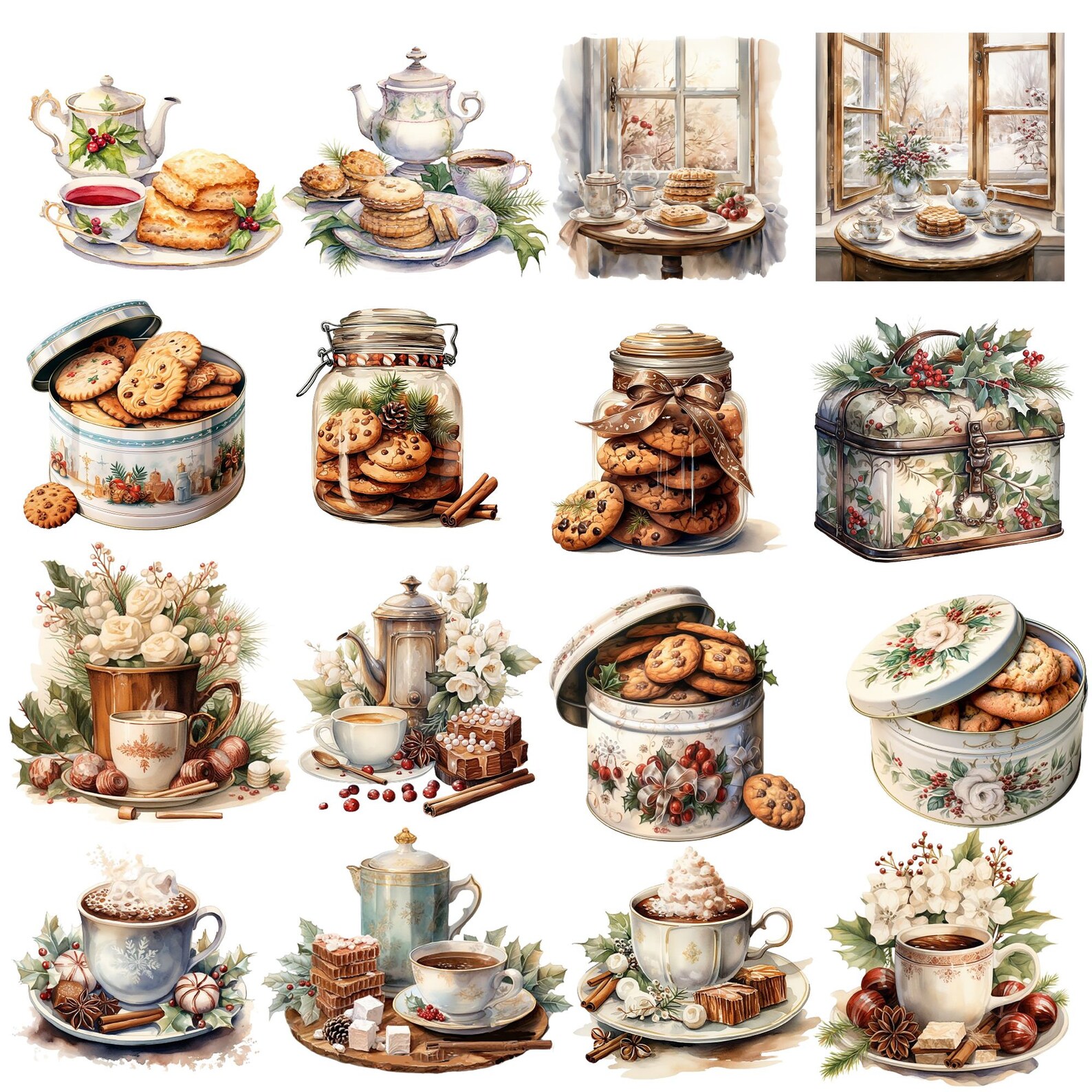38 Christmas Cookies Clipart PNG, Christmas Clipart, Gingerbread ...