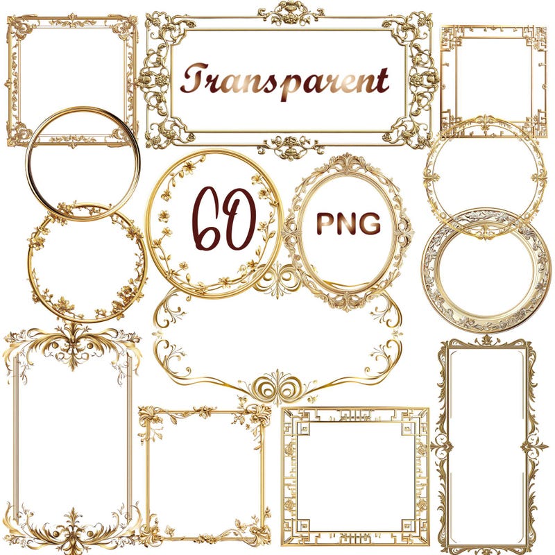 Pretty Frame Art Digital - Etsy