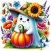 33 JPG, Watercolor Cute Ghost Clipart Bundle, Halloween Clipart Bundle ...
