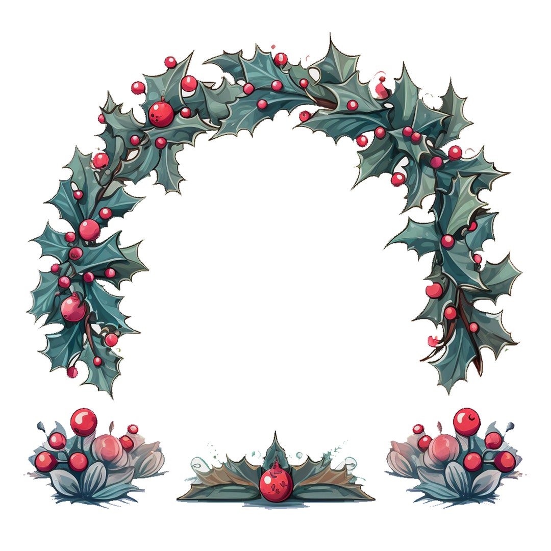 16 Christmas Border Clipart, Jpgs, Christmas Frame, High Quality ...