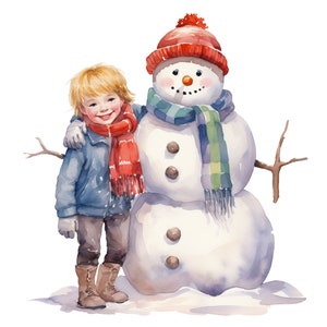13 PNG Snowman and Children Clipart, Snowman Clipart, Christmas Clipart ...