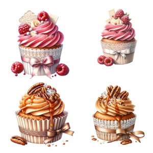 23 PNG, Cupcake Clipart Bundle, Baking Clipart, Dessert Clipart, Food ...
