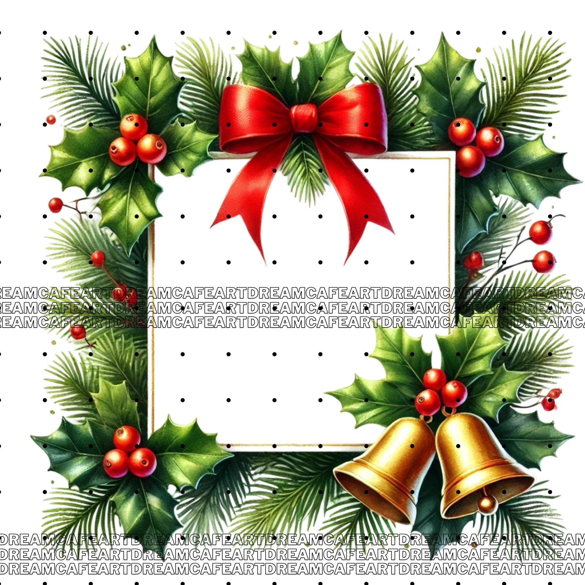 43 PNG Set 2 Christmas Frames Clipart Bundle, Holiday Festive Border ...