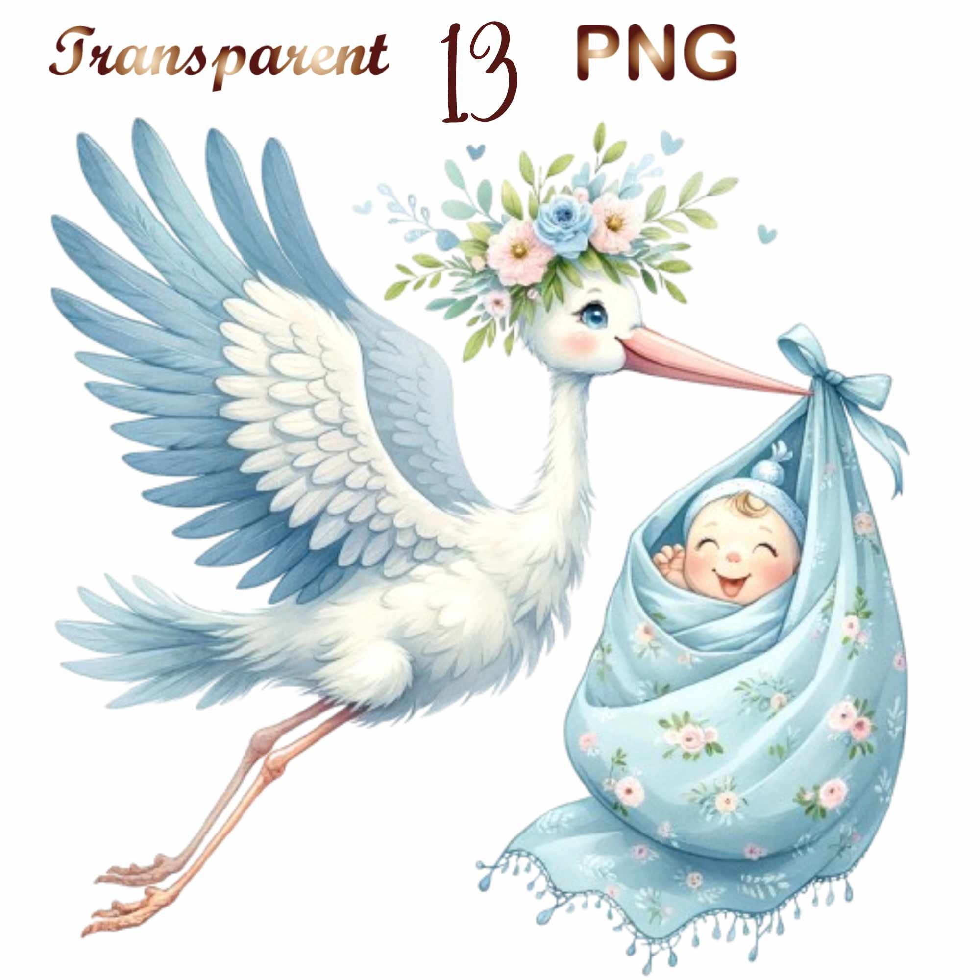13 Stork Baby Clipart, Stork Baby Girl Clipart, Stork Baby Boy Clipart ...