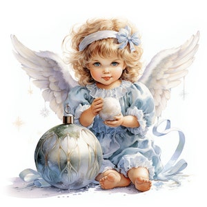 15 Christmas Angel Clipart, High Quality Jpgs, Digital Download ...