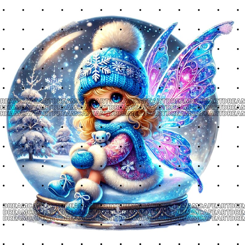 30 PNG set 2 Winter Fairies Clipart bundle, Snow Fairy Illustrations ...
