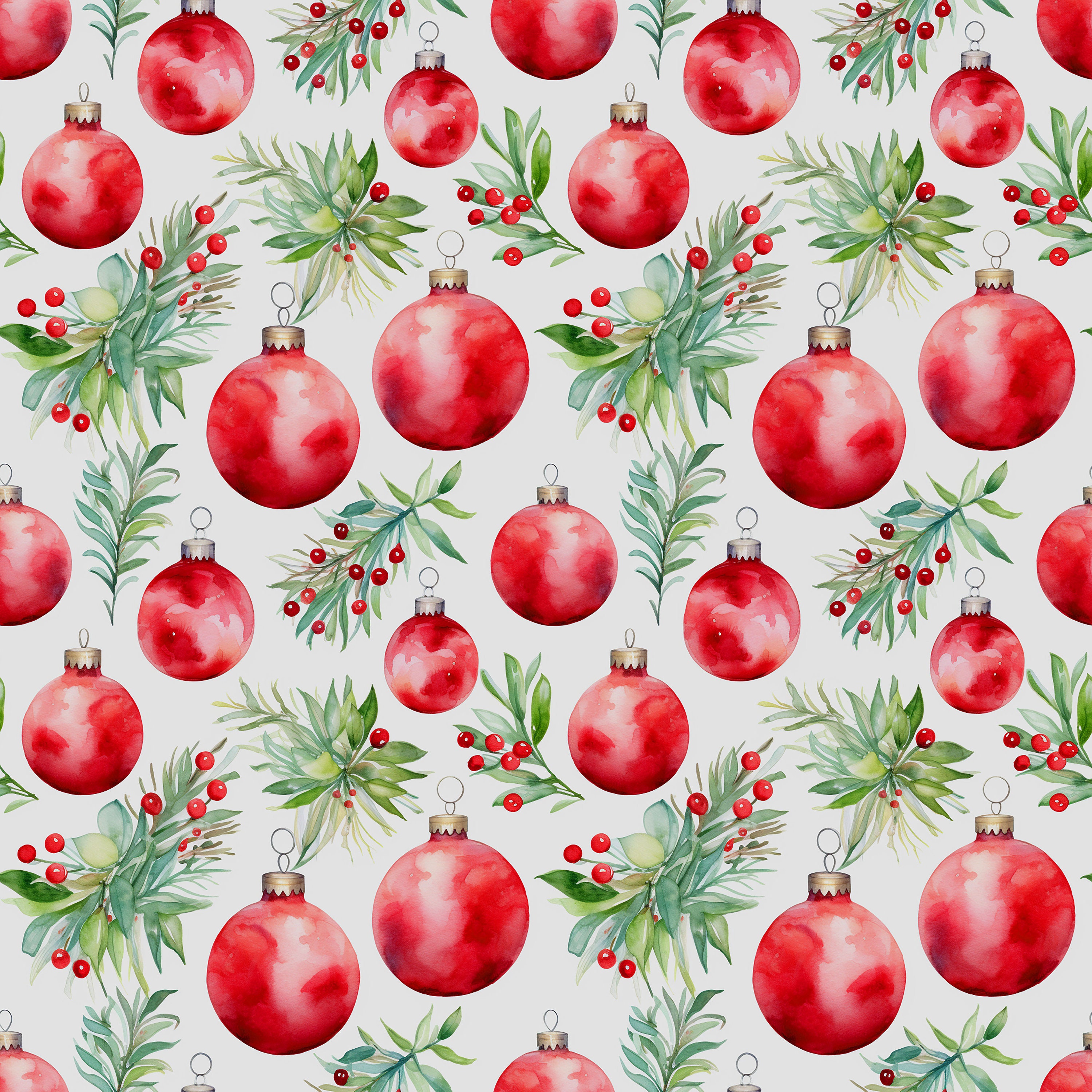 27 Watercolor Christmas Digital Paper: Seamless Floral Textures (JPG ...