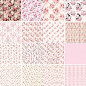 Seamless Pastel Pink Flower Digital Paper,seamless Shabby Chic ...