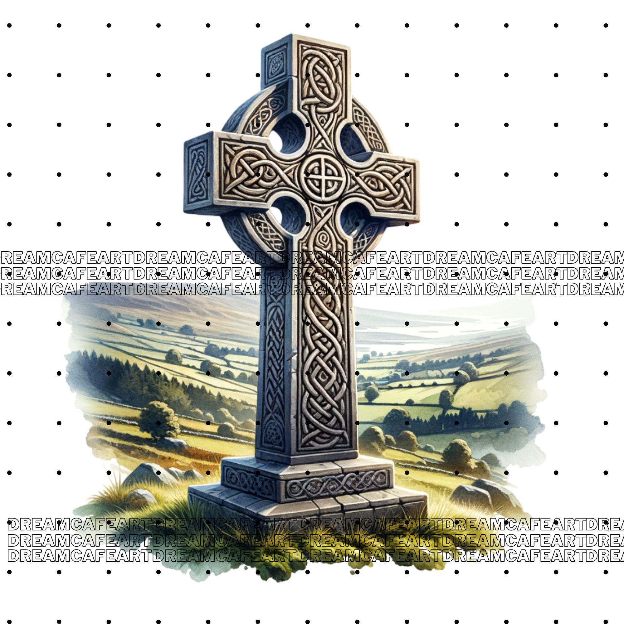 40 PNG Celtic Crosses Clipart Bundle, Traditional Illustrations Designs ...