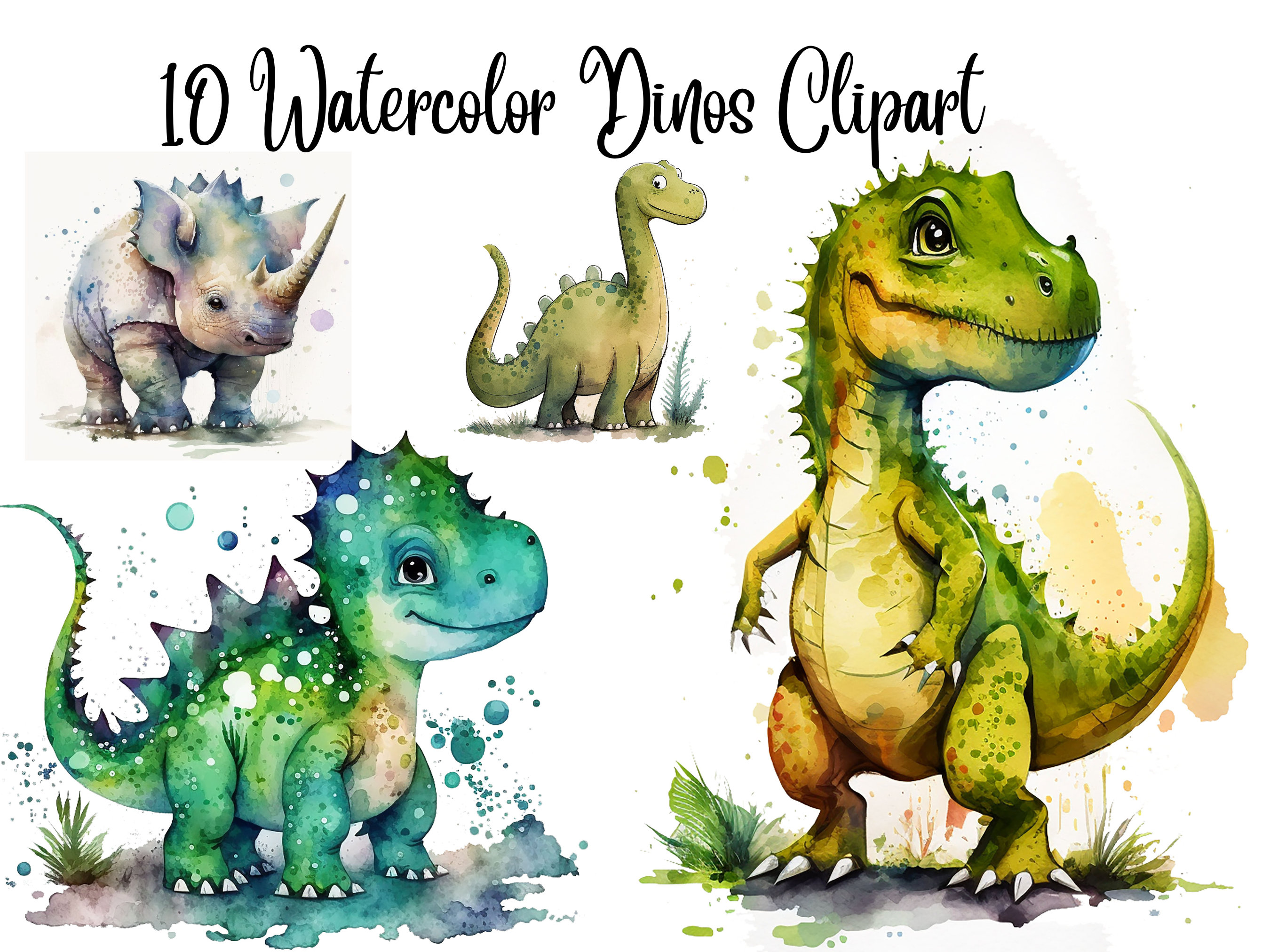 10 Cute Dinosaurs Clipart Baby Dinosaur Clipart Dino - Etsy Australia